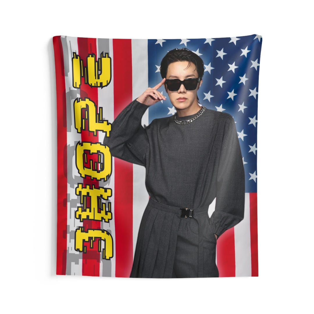 Jhope US Flag Concert Banner 2, Hope on the Stage, Concert Cape, Bts ...