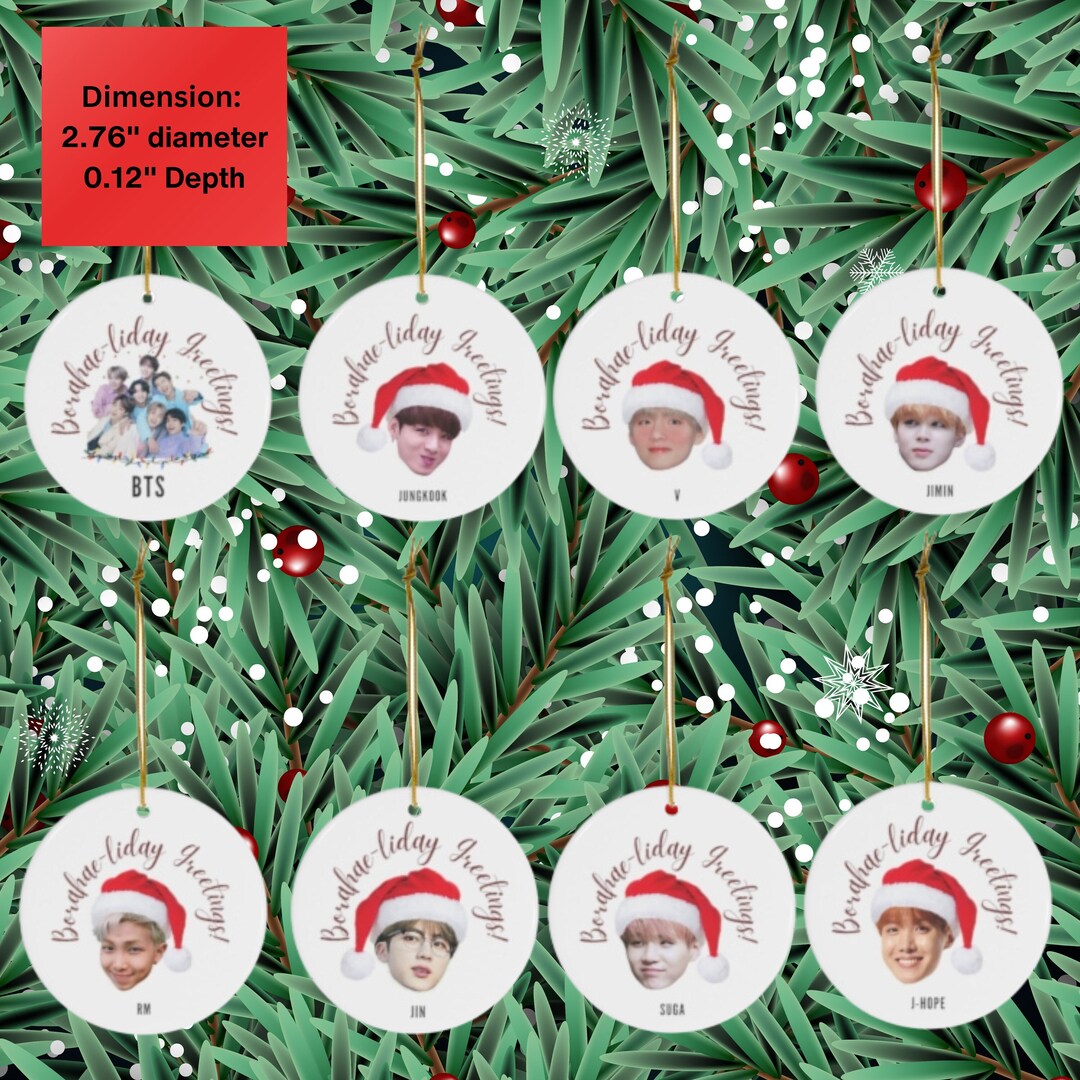 Bts Christmas Ornament, Bts Merch, RM, Jin, Suga, Jhope, Jimin, V ...