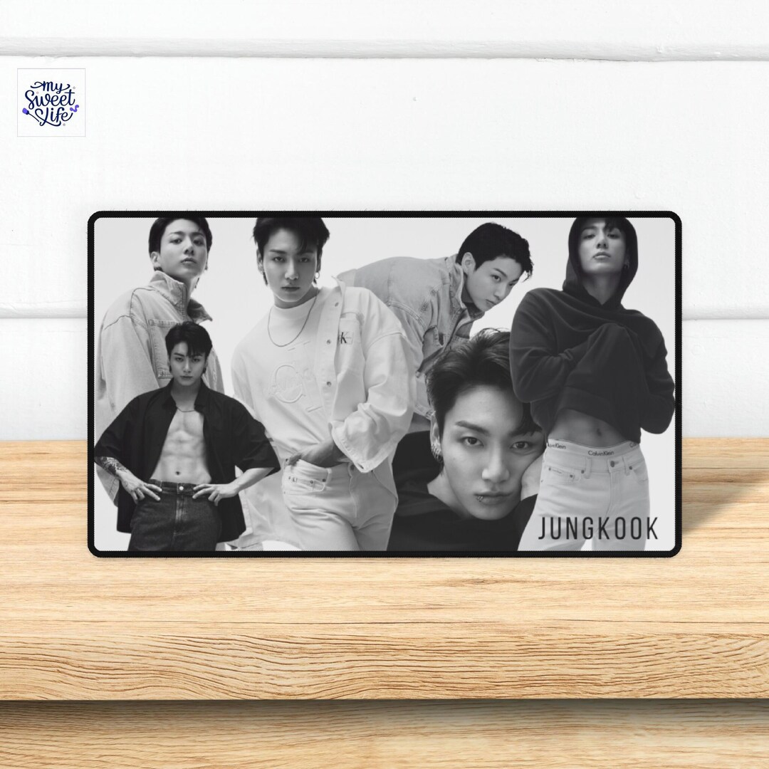 BTS Jungkook CK Desk Mat, Bts Gaming Mouse Pad, Jungkook Merch, Bts ...