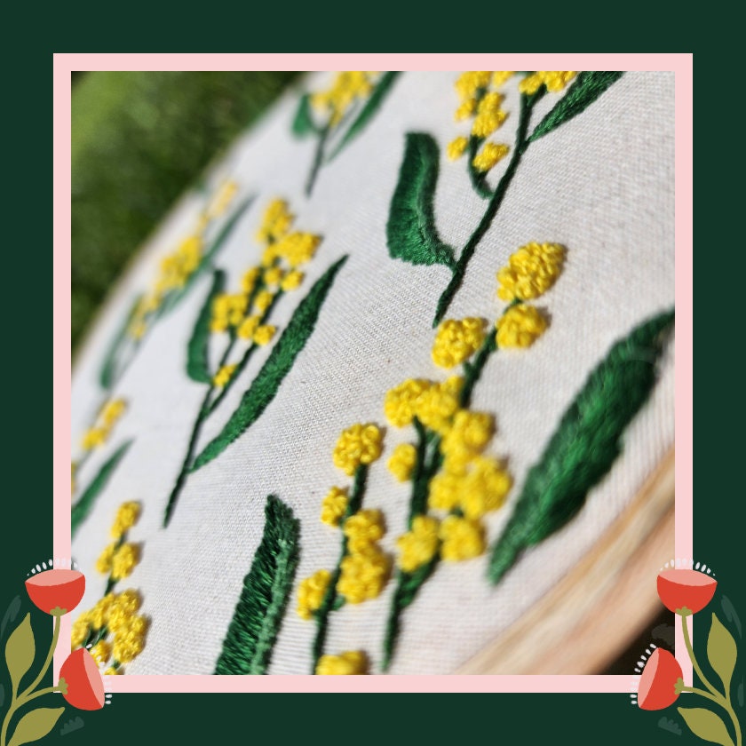 Wattle Embroidery Pattern - Etsy