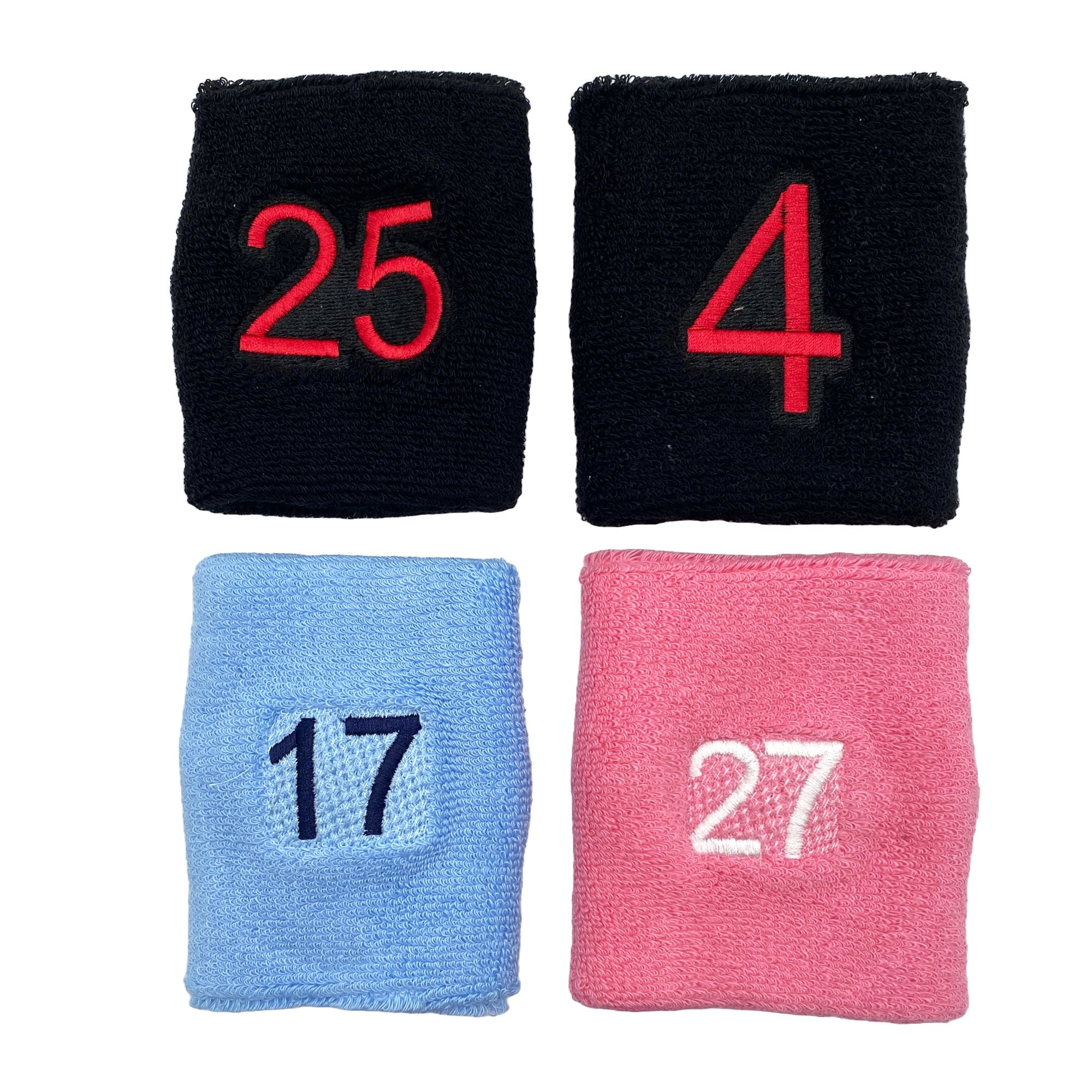 Custom Texts/number Sports 4" Wristbands (custom Wrist Sweatband) - Add ...