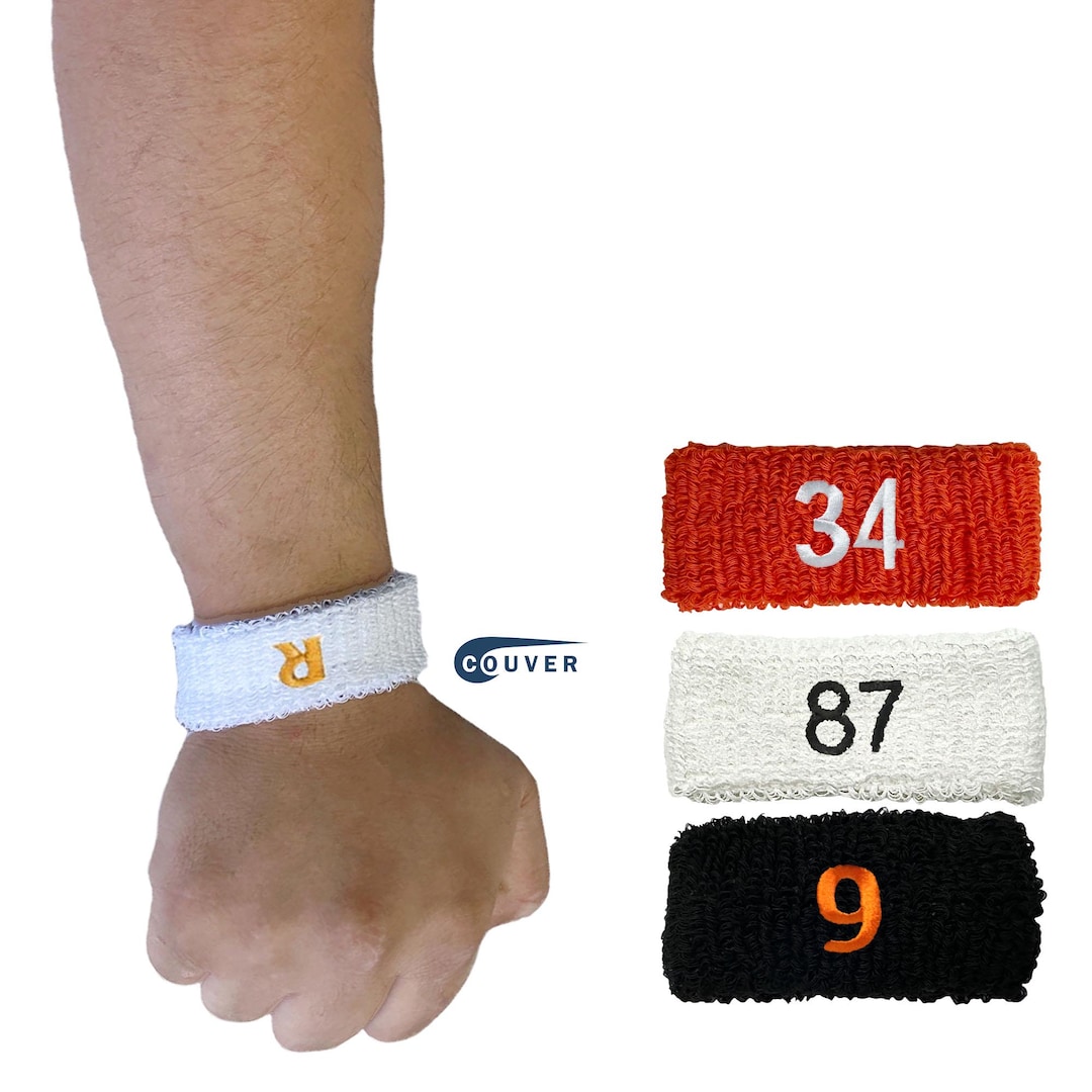 Custom Texts/number Sports 1 Inch Wristbands (custom Wrist Sweatband ...