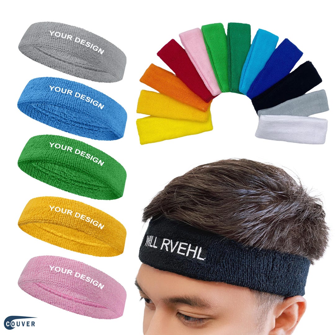 HB205 Custom Embroidered Sports Headband – Personalized Athletic ...