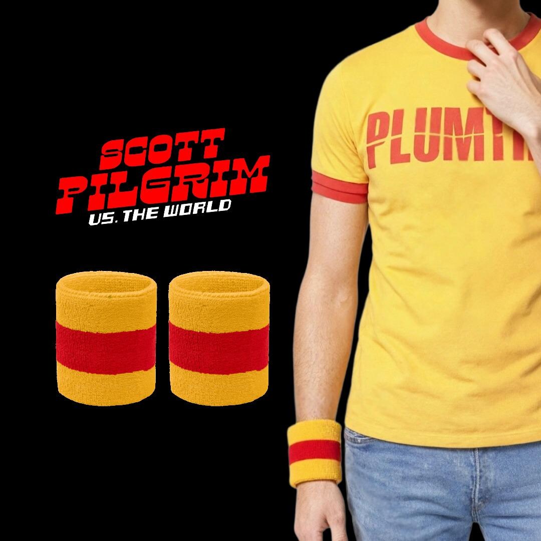 Scott Pilgrim Inspired Gold Red Wristband Costume Accessory for ...