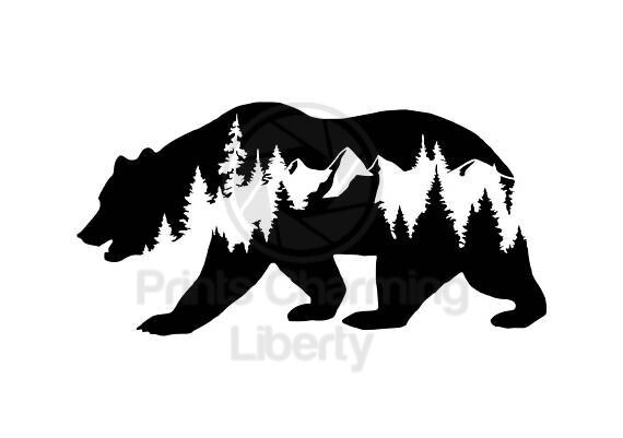 Bumper Stickers Paper Mountain bear upstate love mountain love car or ...