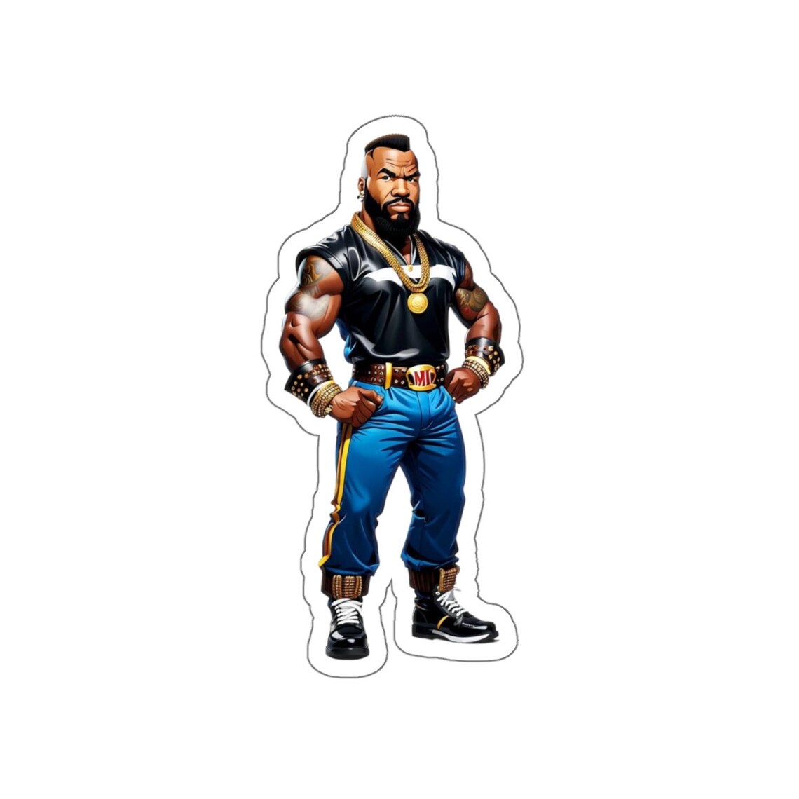 Retro Mr. T Sticker, I Pity the Fool Kiss Cute Sticker, Vintage Style ...