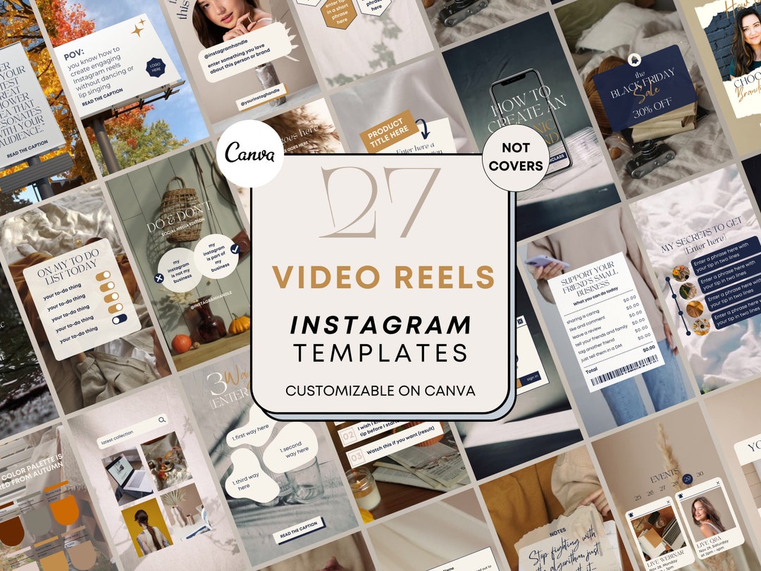 27 Faceless Instagram Reels Templates, Aesthetic Video Content (canva ...