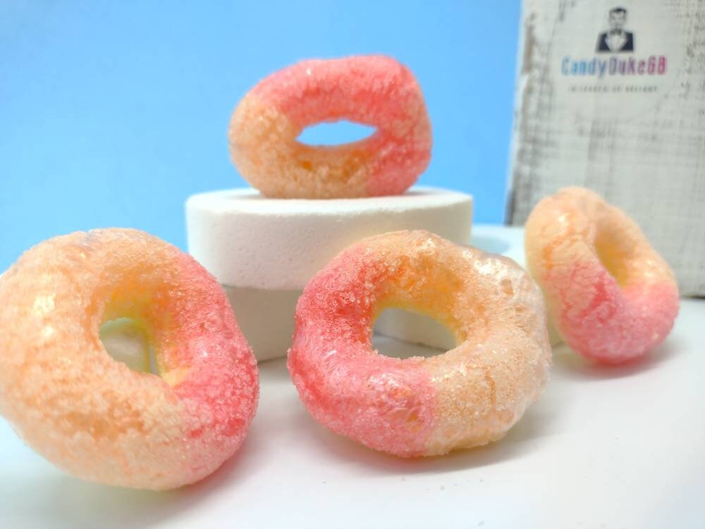 Freeze Dried Peach Rings Candy UK Crunchy Airy Sweets Great Perfect Freeze Dried Peach Rings Candy UK Crunchy Airy Sweets Great Perfect