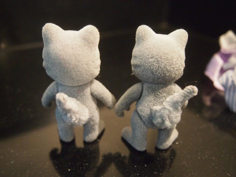 Sylvanian Families Simpkins Cat Family, the Twins Girl and Boy Vintage ...