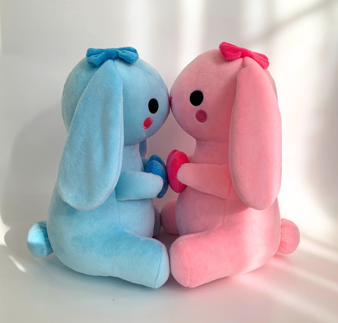 Heart Bunny Plush | Matching Plushies - Etsy