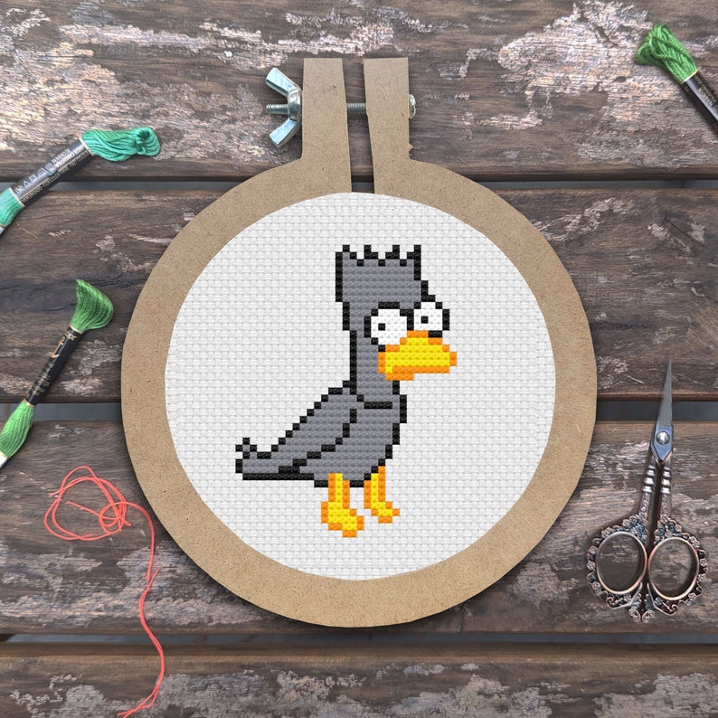 Crow Bart Simpson Digital Cross Stitch Pattern- PDF Digital Download - Etsy
