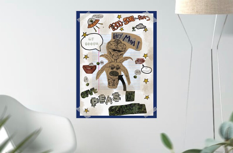 SAVE THE PEAS Poster - Etsy