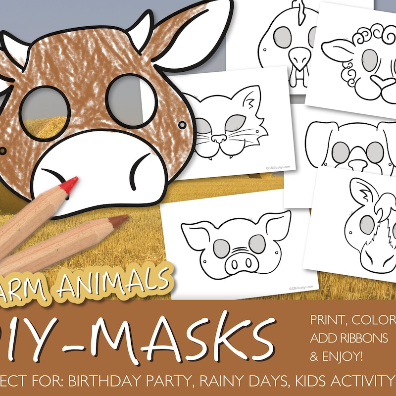 Farm Animal Mask - Etsy