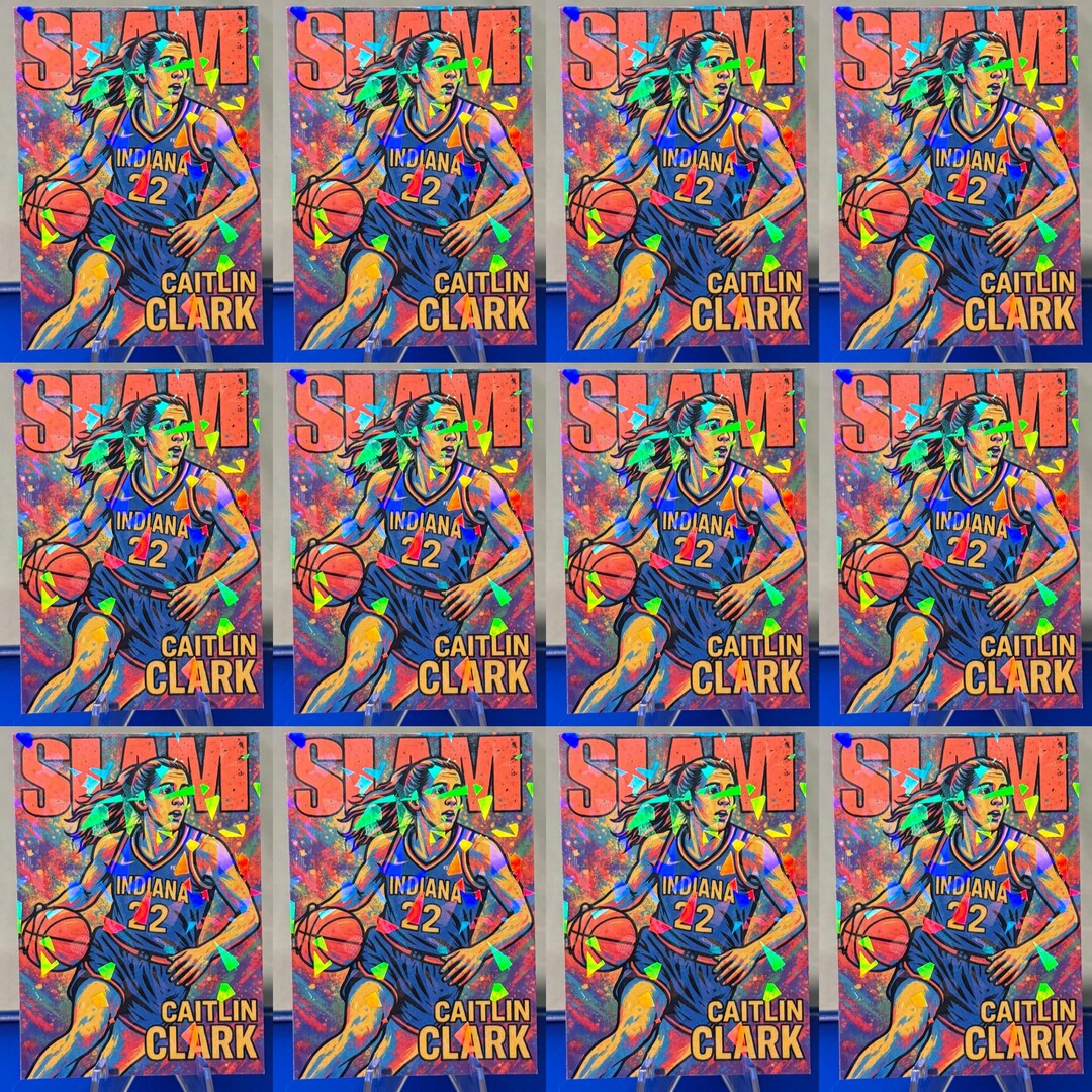 12 Caitlin Clark Cracked Ice Slam Cards! Made by Dynasty! You Get 12 ...