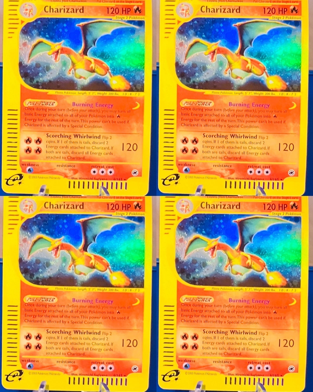 4-high Quality Holographic Charizard Custom Proxy Cards! You Get 4 ...