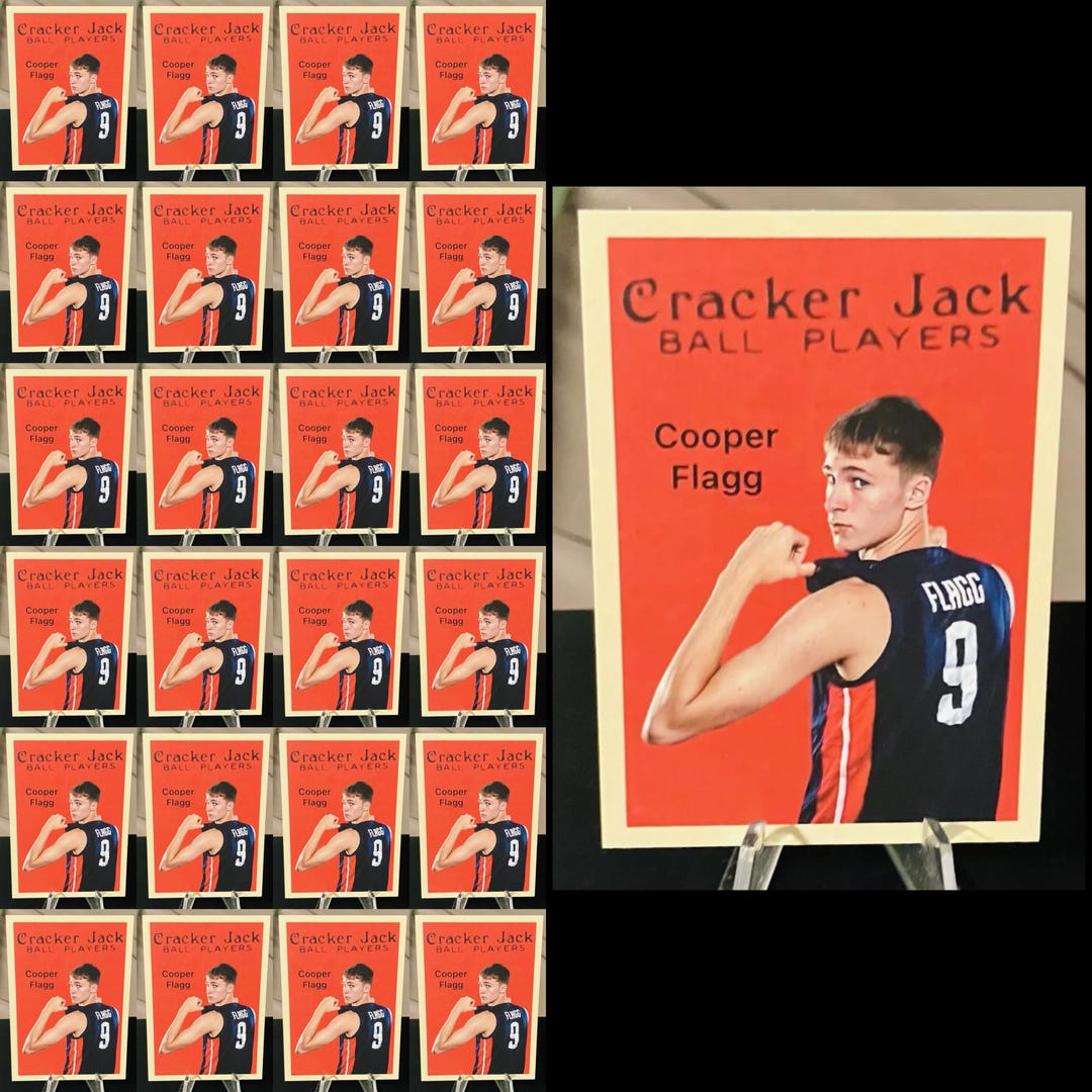 25 Cooper Flagg Cracker Jack Rookie Cards You Get 25 Cards - Etsy