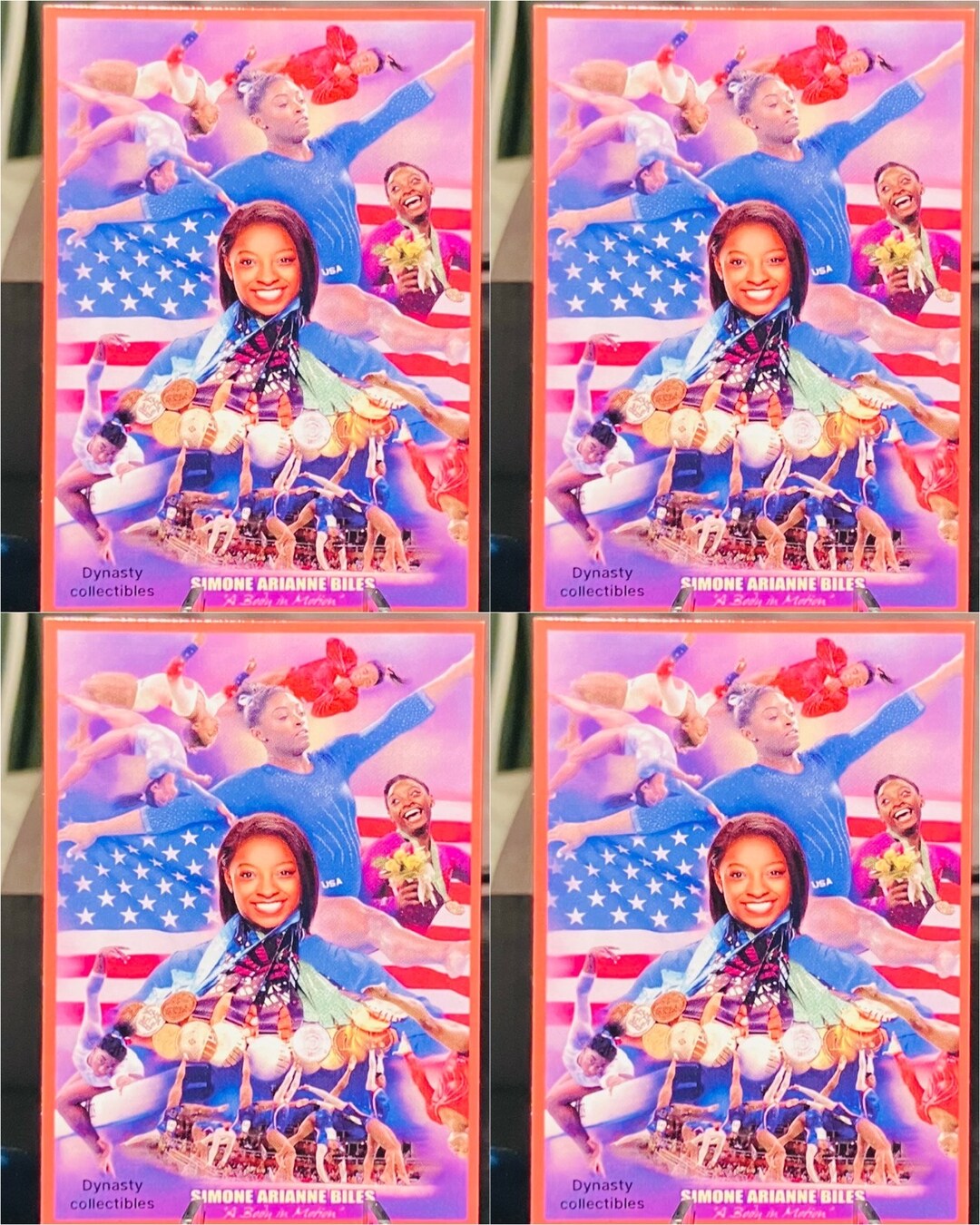 4 Simone Biles USA Olympic Cards Made by Dynasty You Get 4 Cards - Etsy ...