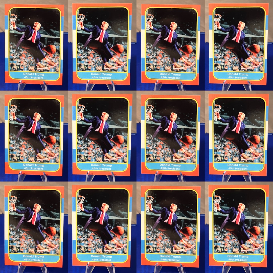 12 - Donald Trump 1986 Style Retro Basketball Cards!” You Get 12 Cards ...