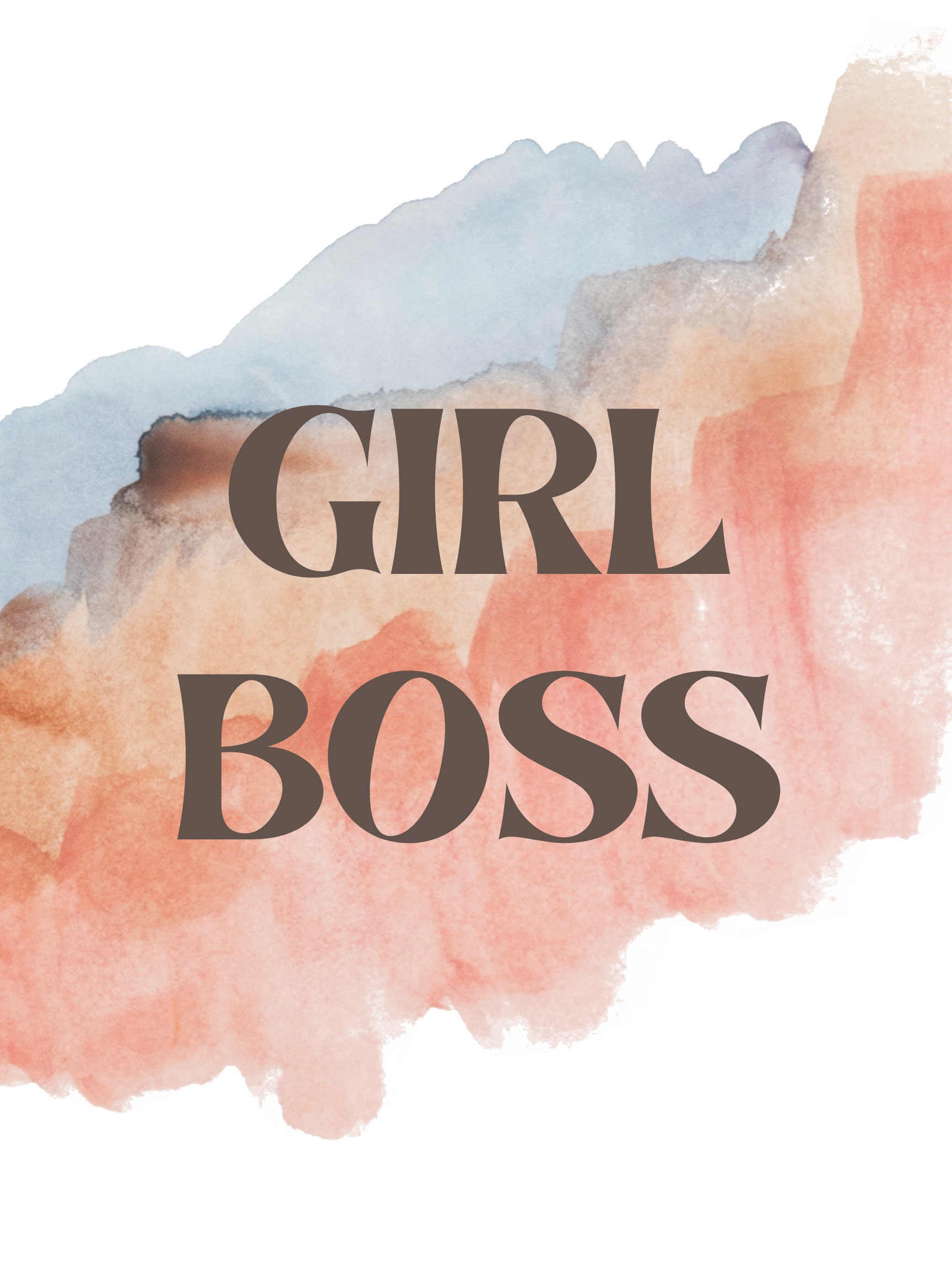 GIRL BOSS - Digital Download - Printable Wall Art - Etsy