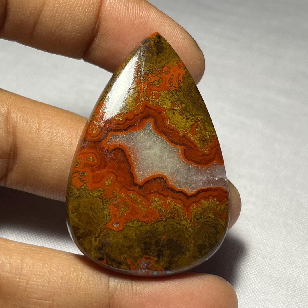 100%natural Seam Agate Gemstone Seam Agate Cabochon Semi Precious Loose ...