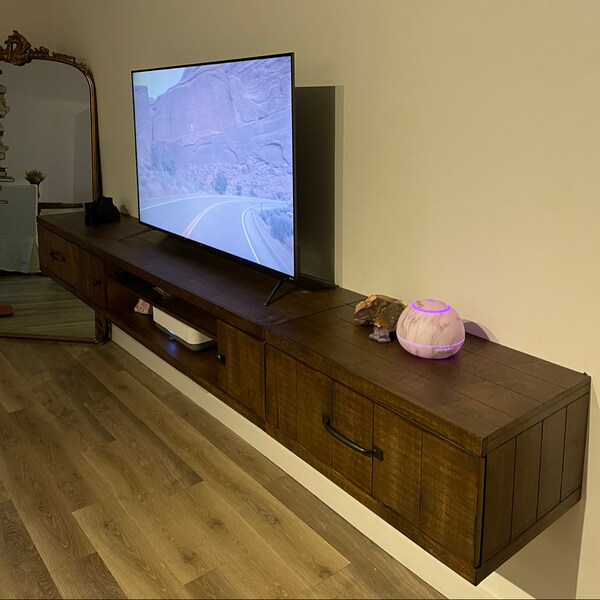Rustic Floating Tv Stand - Etsy
