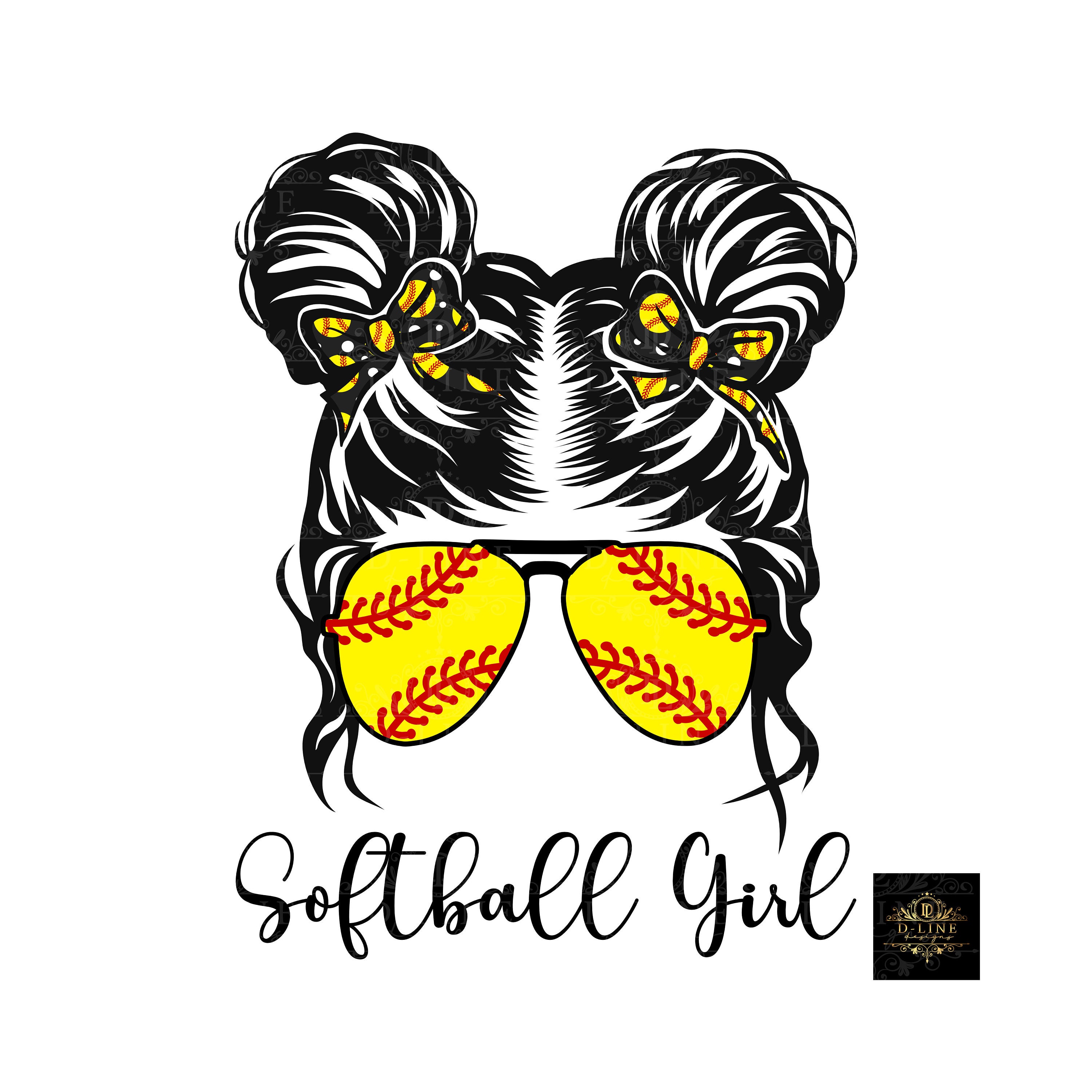 Girls Softball Drawings