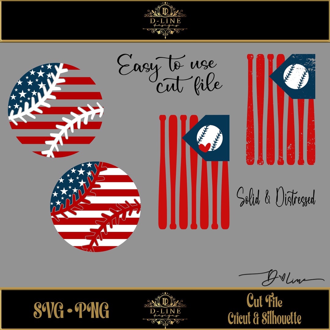 Baseball / Softball Flag Patriotic Design. PNG, SVG, Cut File. Baseball ...