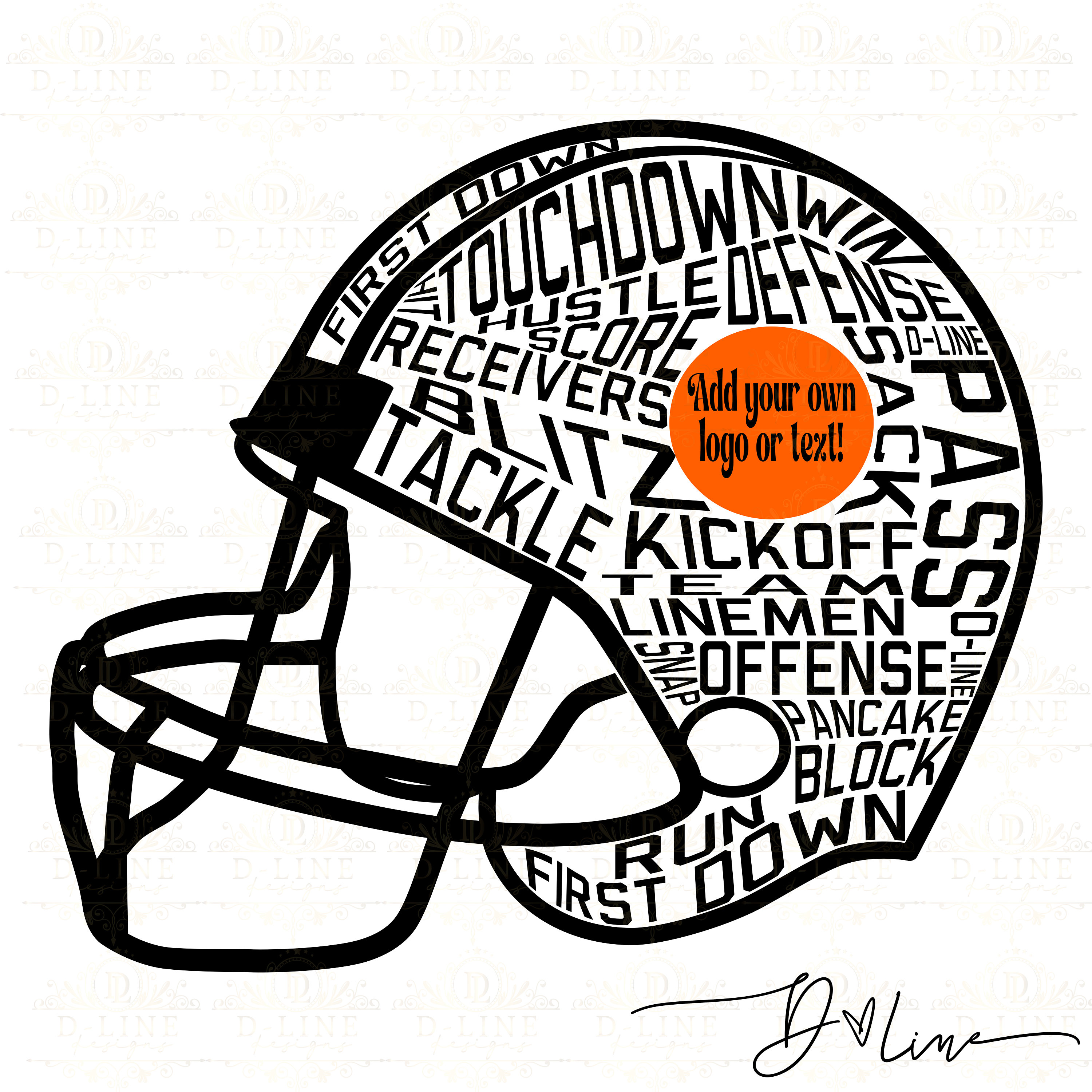 Football Word Helmet. Cut File, SVG, PNG. Football Graphic, Sublimation ...