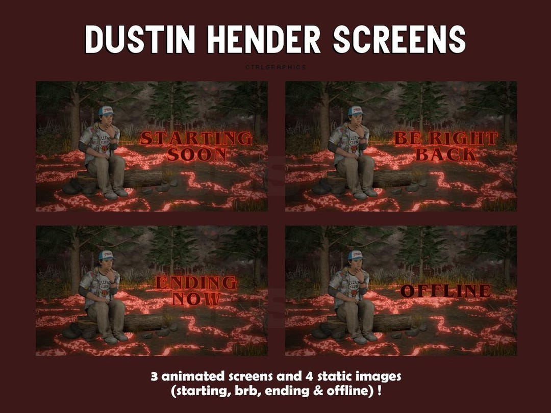 Dustin ST Lobby Screens | DBD Twitch Scenes | Youtube & Twitch ...