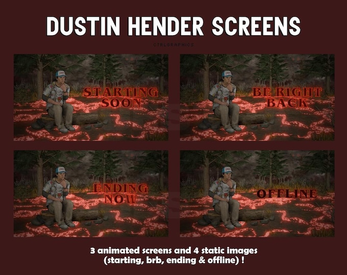 Dustin Stranger Things Lobby Screens | DBD Twitch Scenes | Youtube ...