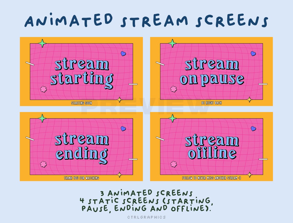 Retro Animated Screens for Streaming / Twitch & Youtube Stream ...