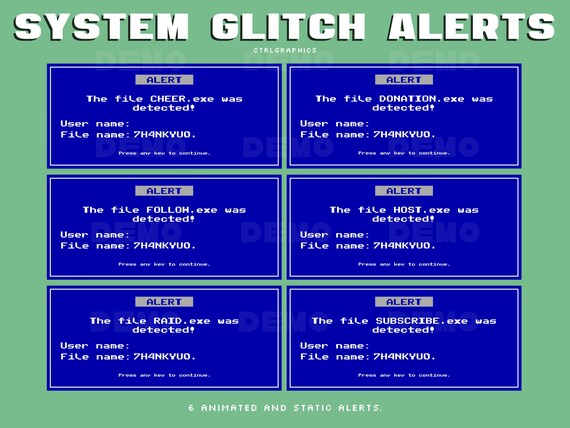 6 Windows System Alerts / Youtube & Twitch Alerts - Etsy