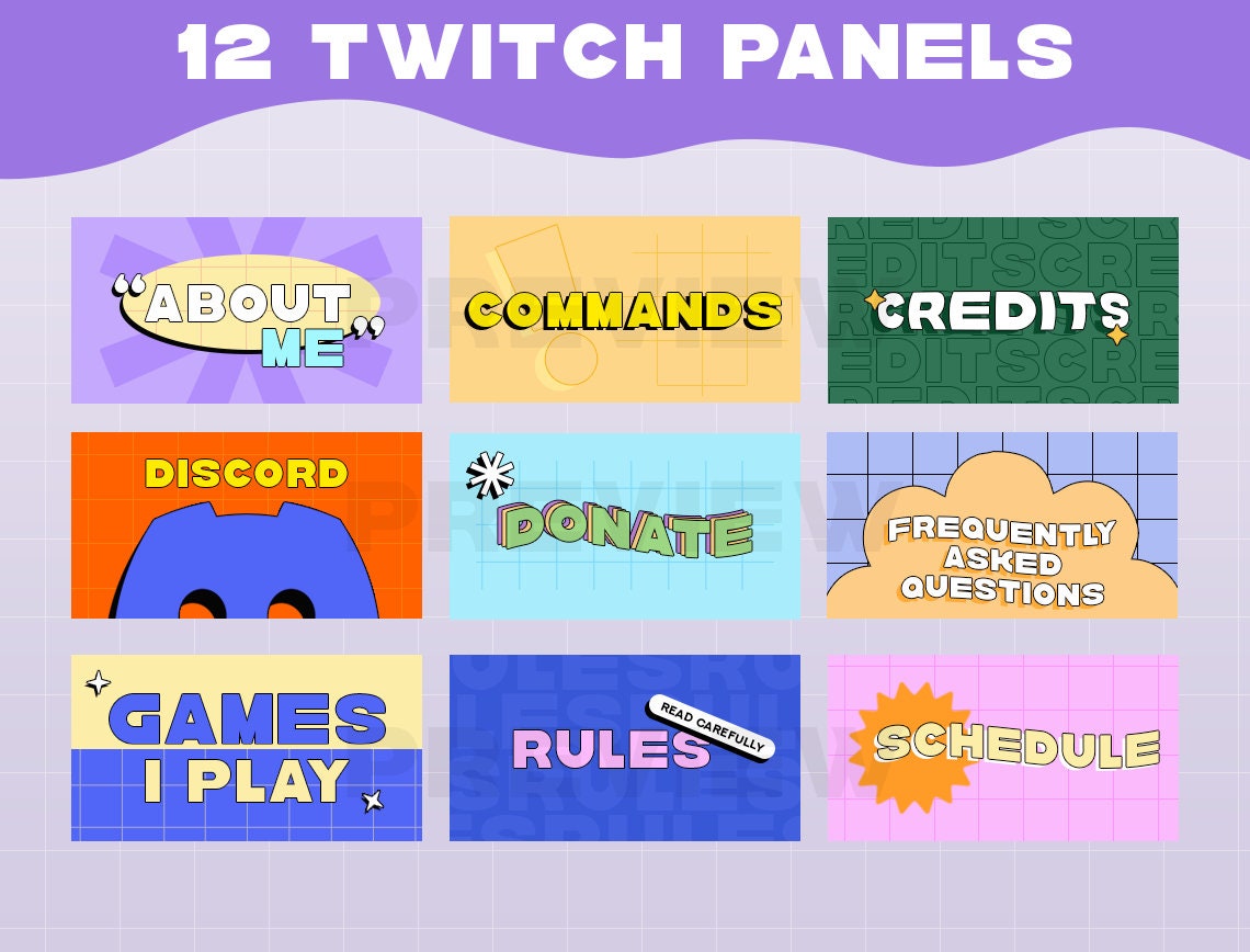 Retro Streaming Package / Twitch & Youtube Assets / Animated and Static ...