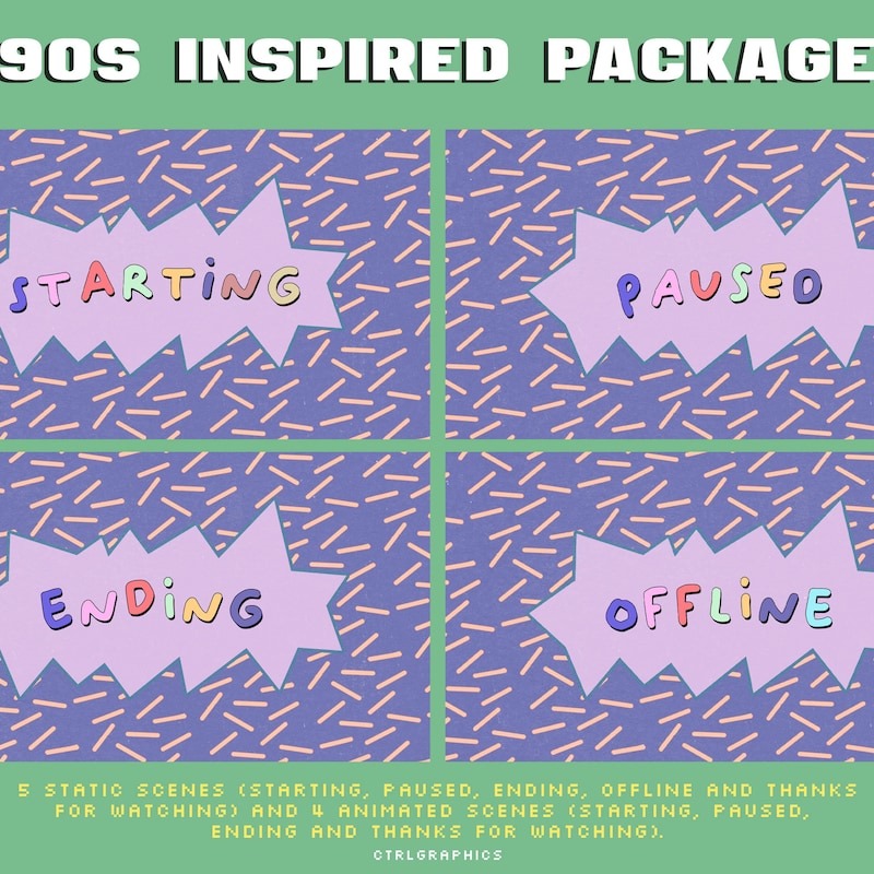 90s Twitch Overlay - Etsy