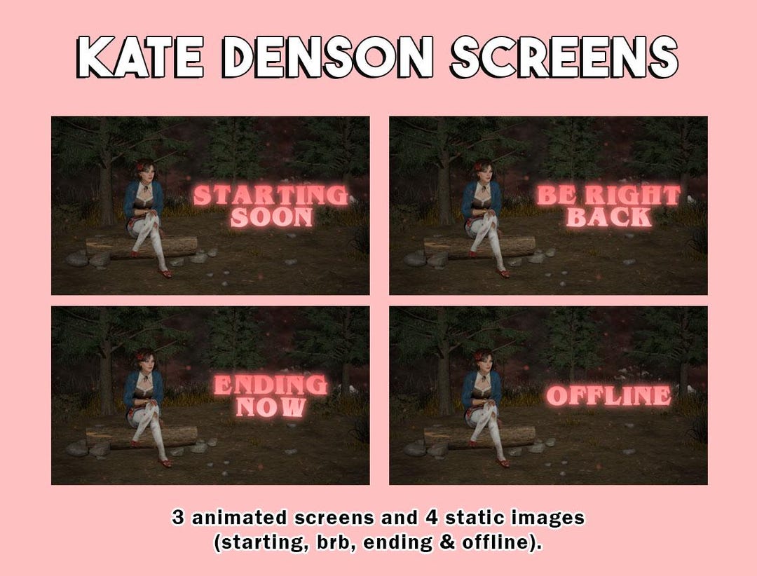Kate Denson Lobby Screens | DBD Twitch Scenes | Youtube & Twitch ...