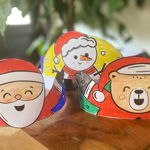 Printable Christmas Headband / DIY Paper Christmas Crown / Coloring ...