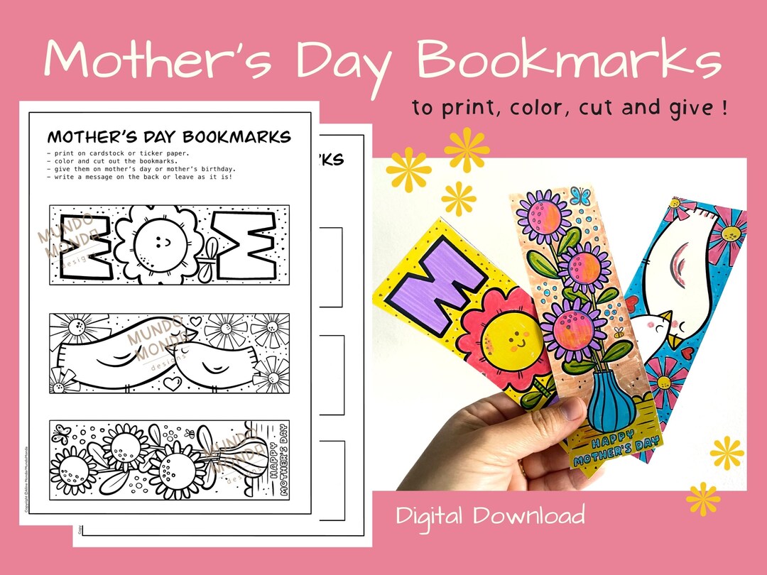 Mother’s Day Printable Bookmarks – Mother’s Day Craft for Kids ...