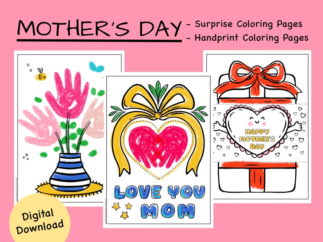 Mother’s Day Printable Coloring Activities – Mother’s Day Handprint ...