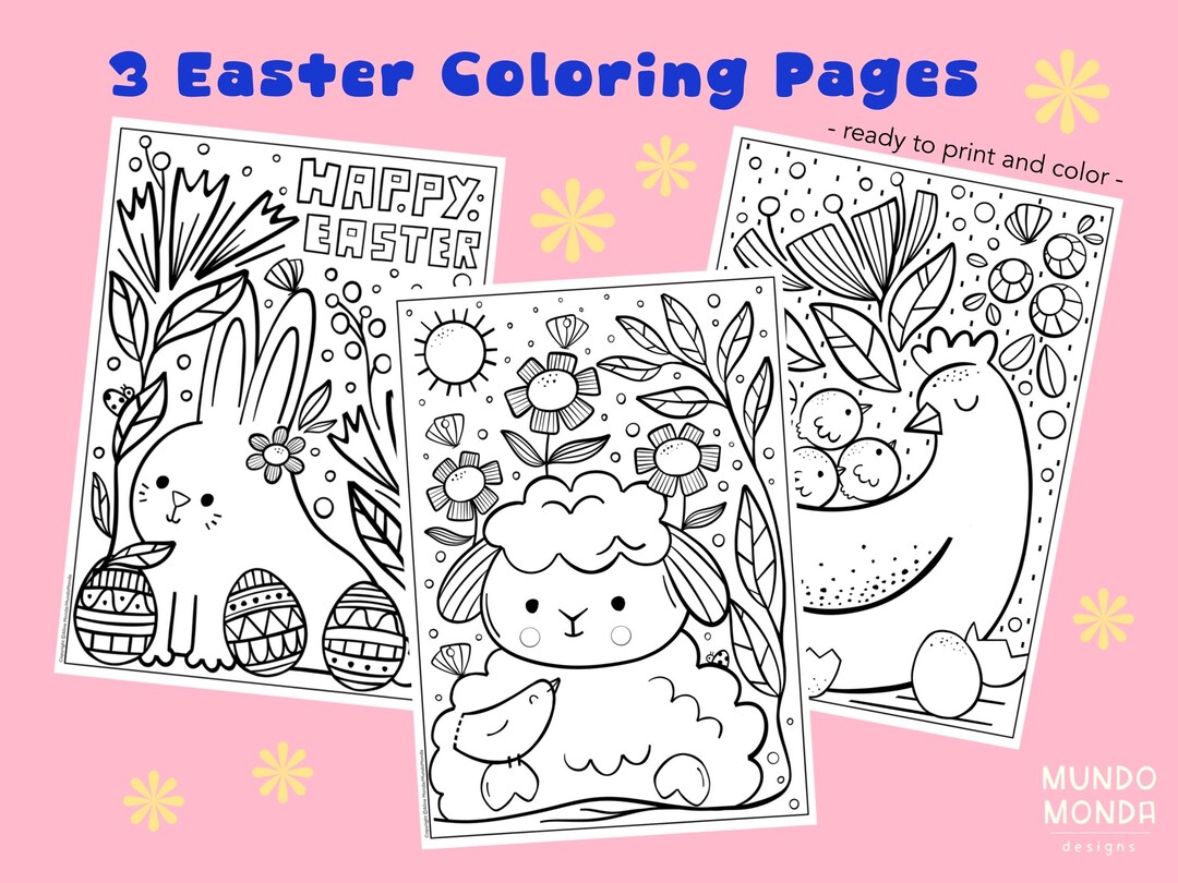 Easter Coloring Pages / Easter Bunny Coloring for Kids / Color-me ...