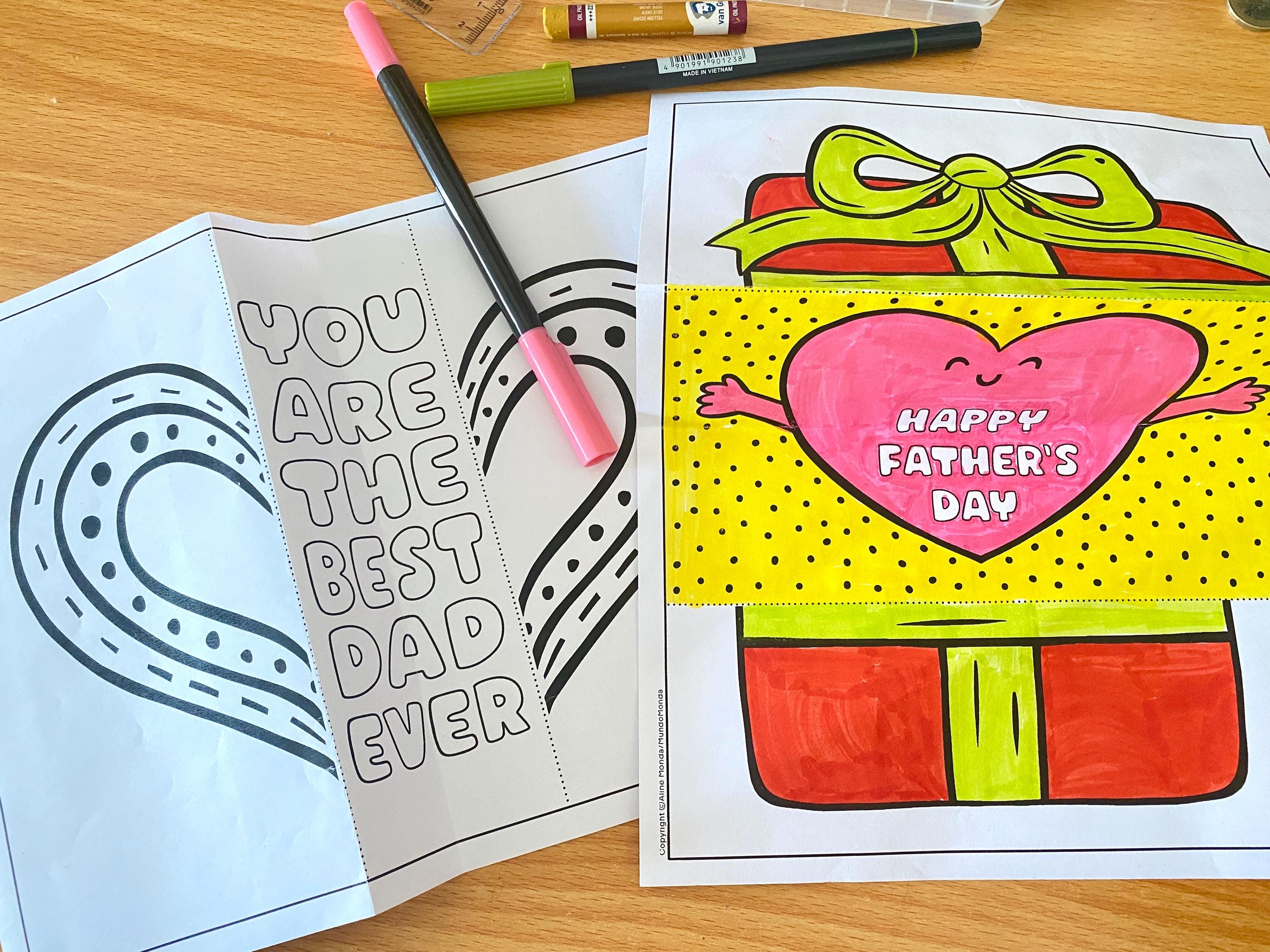 Father’s Day Printable Coloring Activities – Father’s Day Handprint ...