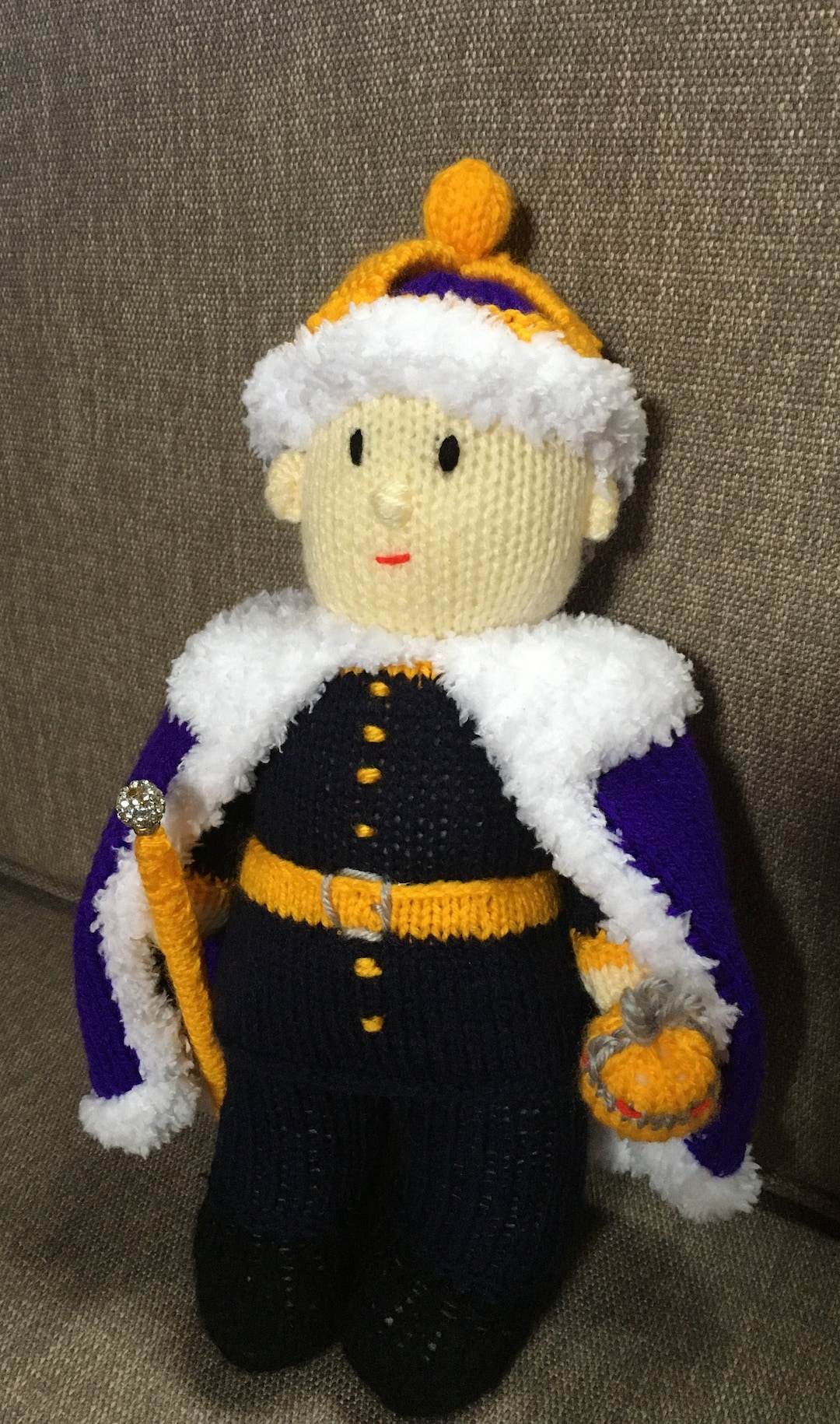 PDF Knitting Pattern King Charles III With Orb & Sceptre - Etsy UK