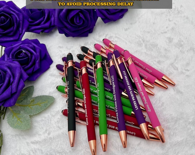 Custom Rose Gold Pens, Personalized Business Pens, Bulk Custom Pens ...
