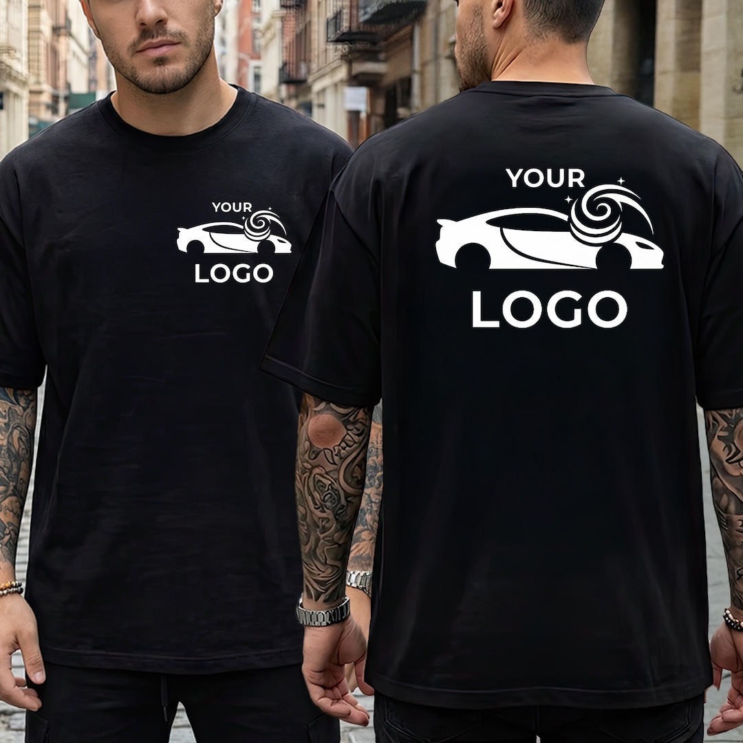 Custom Logo T-shirts, Personalized Company Shirts, Double Sided Print ...