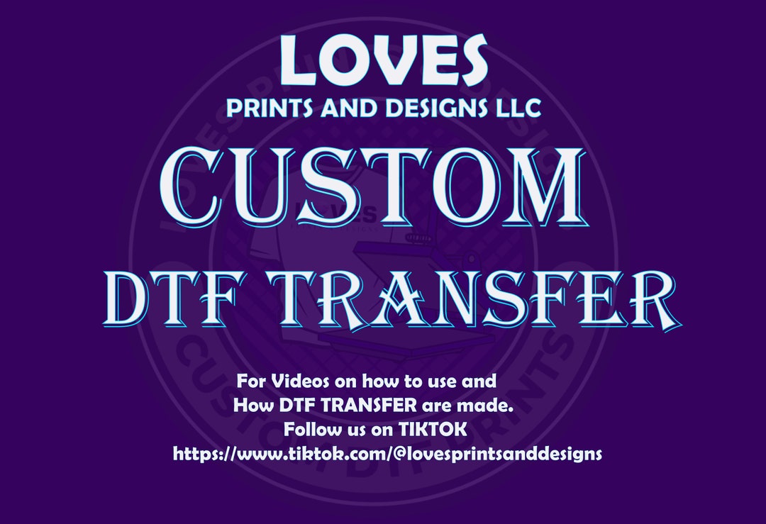 DTF Transfer | DTF Transfers | Custom DTF Transfers | Custom Transfers ...