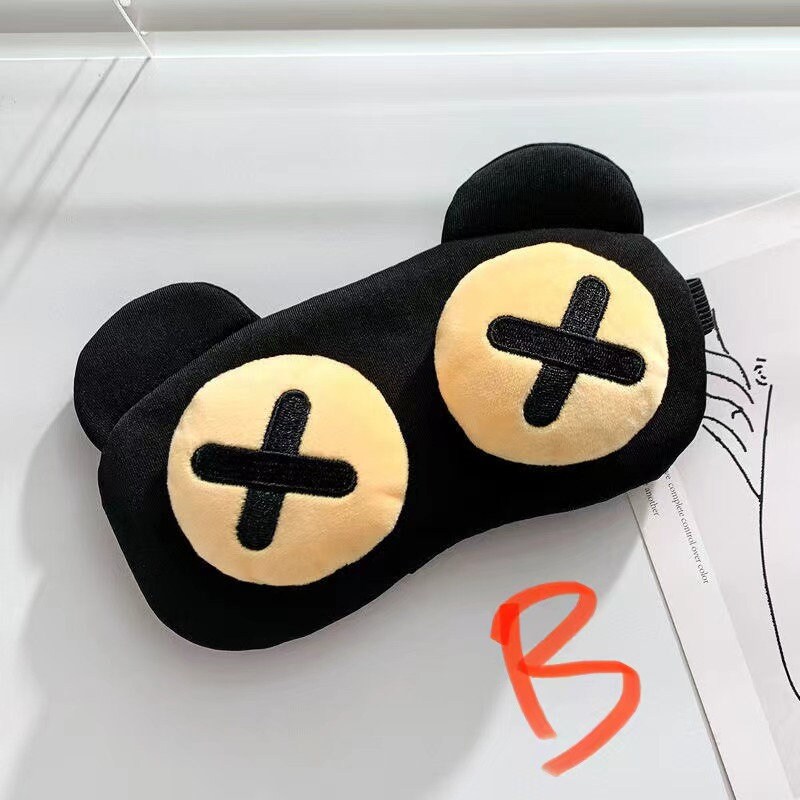 Adjustable Handmade Eye Mask Sleep Blindfold Cute Cartoon Soft Travel ...