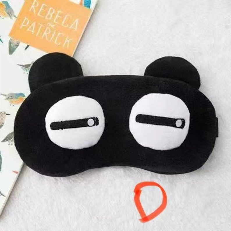 Adjustable Handmade Eye Mask Sleep Blindfold Cute Cartoon Soft Travel ...