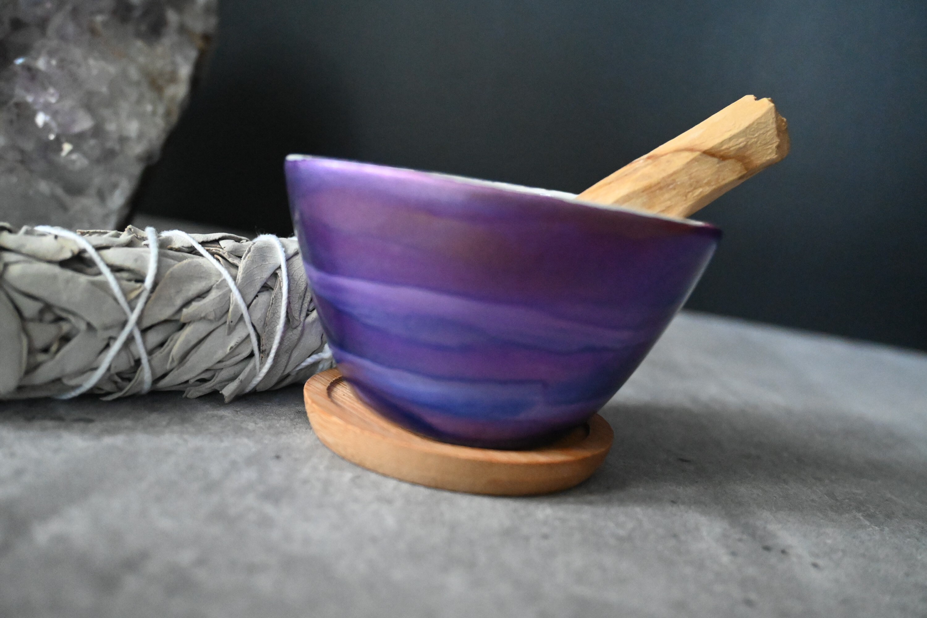 Mini 2 Hand-painted Alcohol Ink Plant Pot with Drainage - Etsy