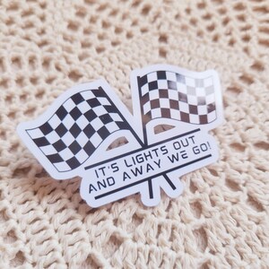Its Lights Out and Away We Go Sticker, Formula One Sticker, Racing ...