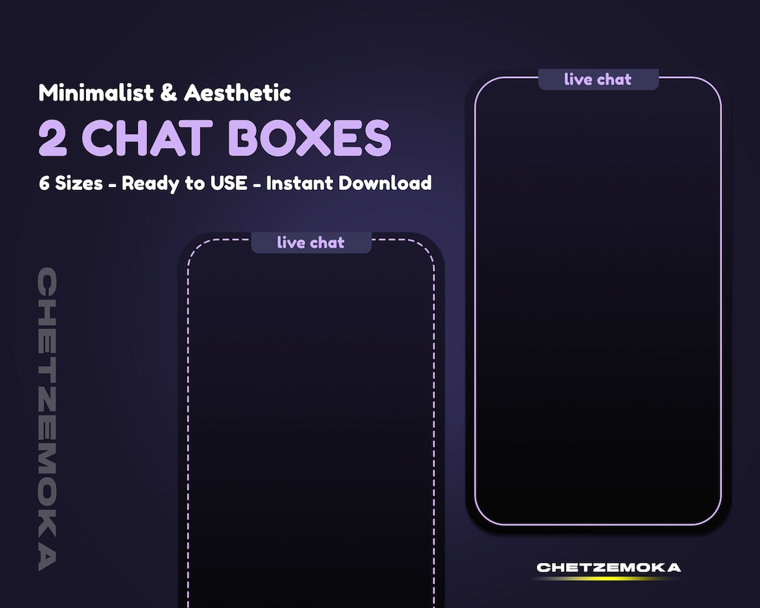 Twitch Chat Box Overlay | Minimal and Aesthetic Chat Box Stream | 2 ...