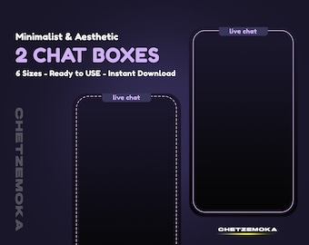 Twitch Chat Box Overlay Minimal and Aesthetic Chat Box Stream 2 Themes ...